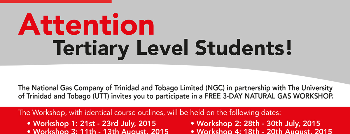Attention Tertiary Level Students - Free Three-day Natural Gas Workshop ...
