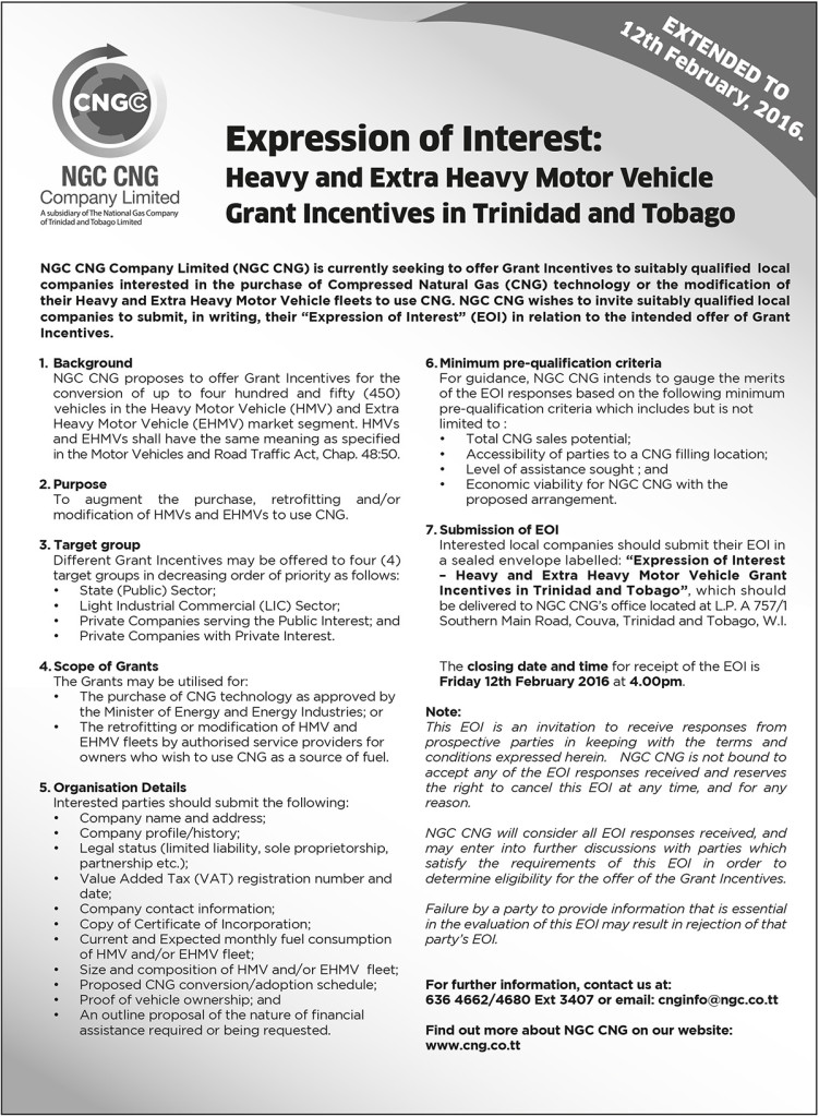 NGC CNG - Expression of Interest - Heavy Vehicle - NGC | NGC