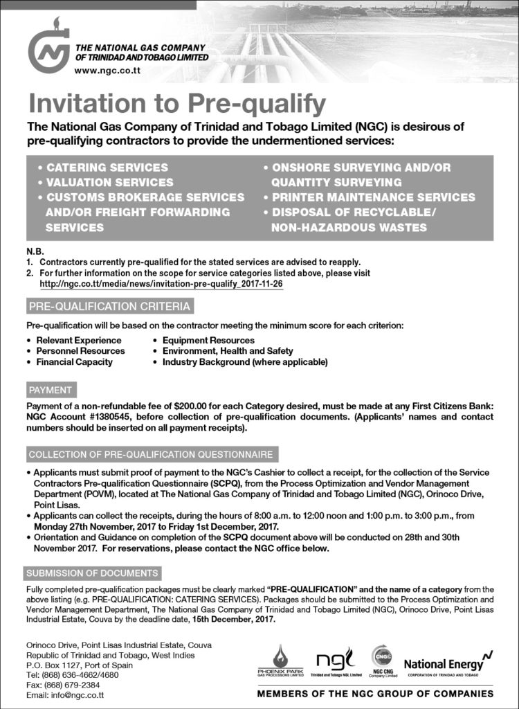 Invitation to Pre-qualify - NGC | NGC