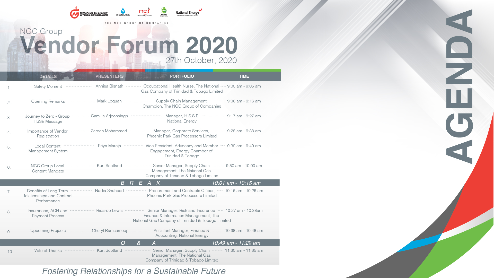 NGC Group Vendor Forum